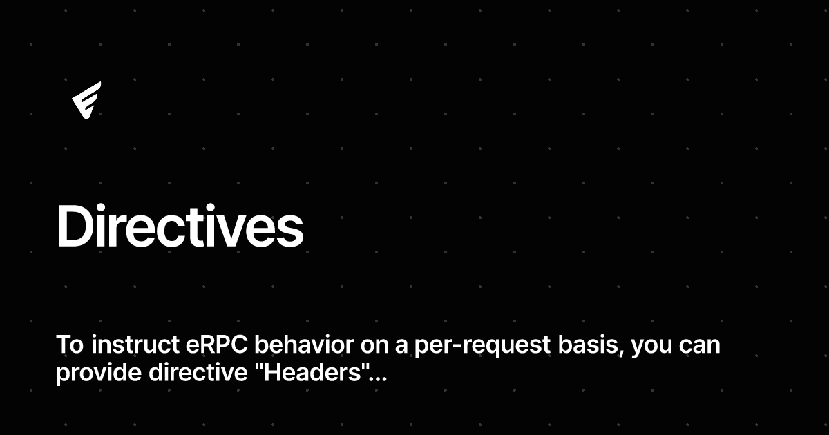 Directives - eRPC