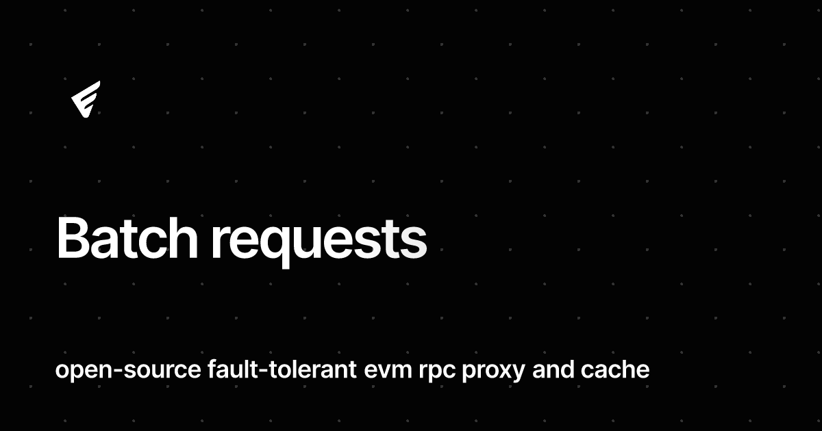 Batch requests - eRPC