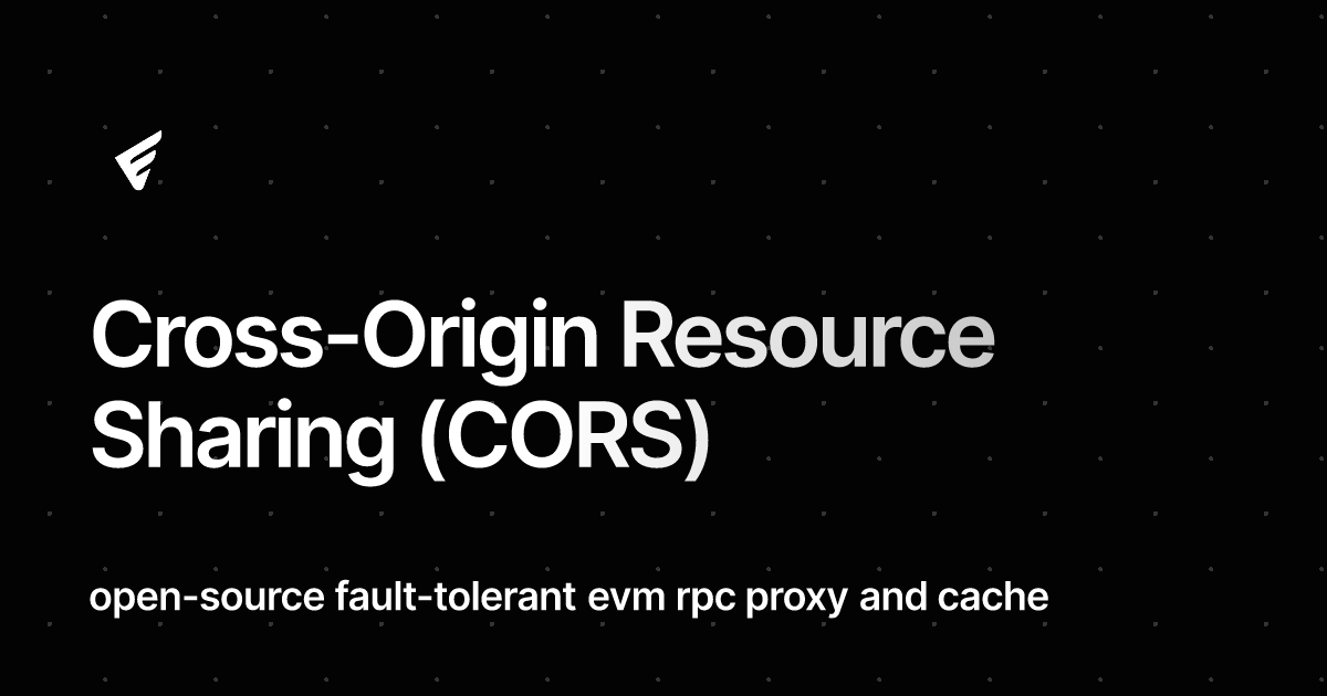 Cross-Origin Resource Sharing (CORS) - eRPC